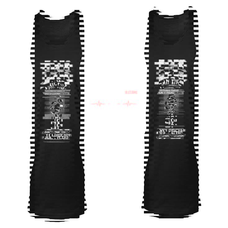 Gift Emt Dad Mom Ems Proud Paramedic Son Emergency Medical Unisex Tank ...