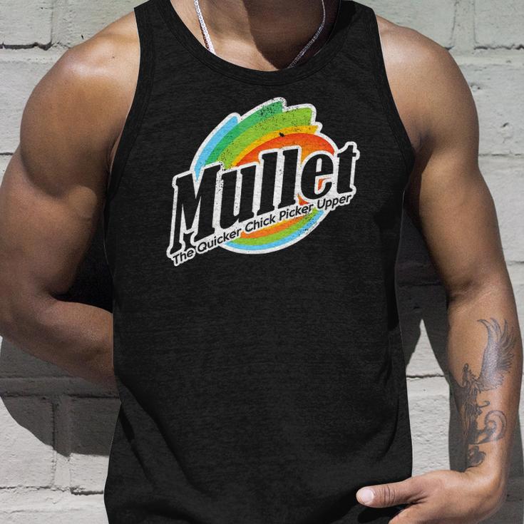 Mullet The Quicker Chick Picker Upper Funny Mullet Unisex Tank Top | Mazezy