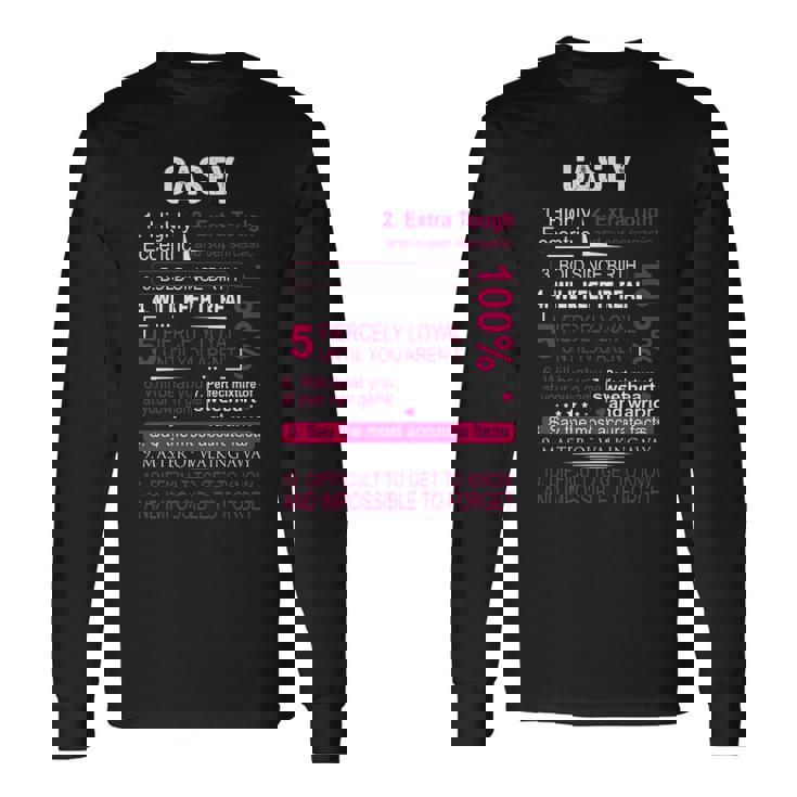 Casey Name Casey Name Long Sleeve T-Shirt - Seseable