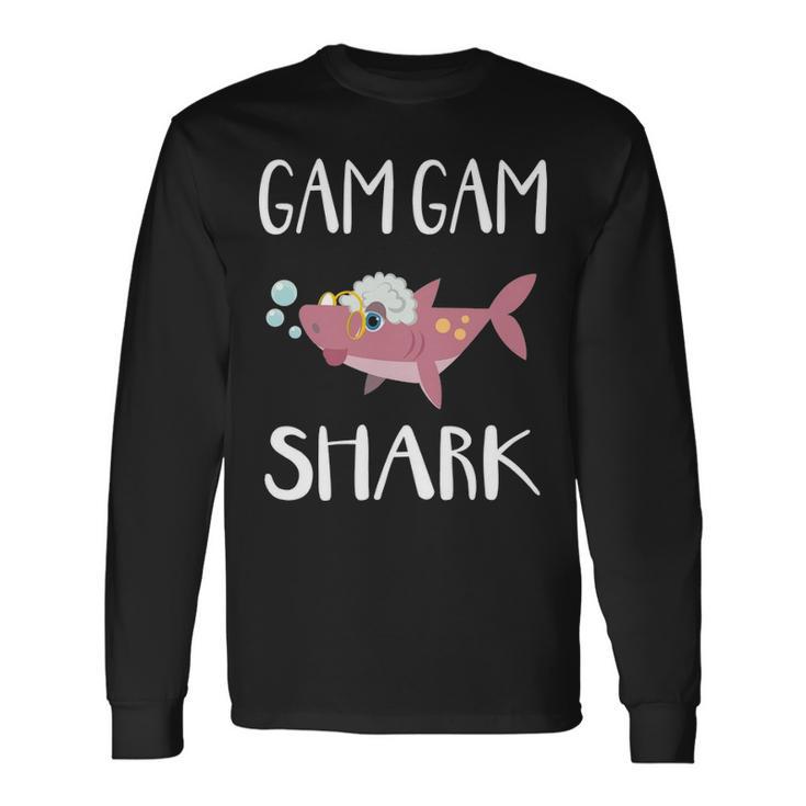 Gam Gam Grandma Gam Gam Shark Long Sleeve T-Shirt - Seseable