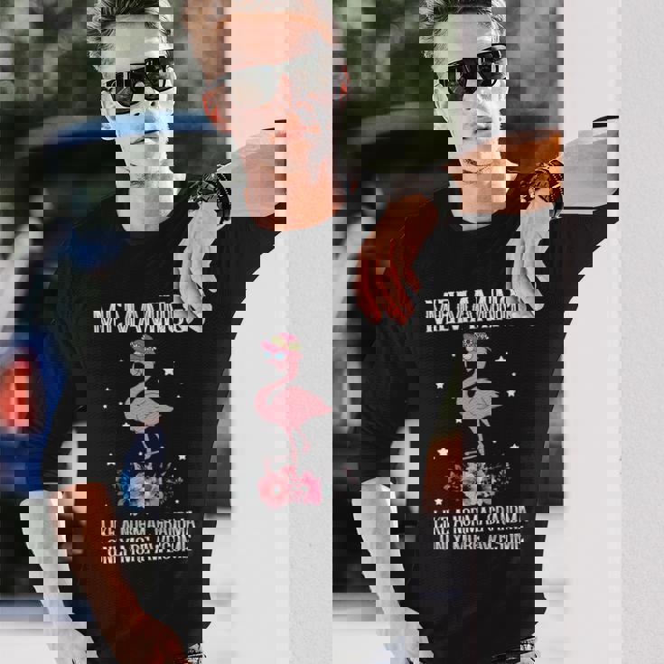 Mema Grandma Memamingo Only More Awesome Long Sleeve T-Shirt - Seseable