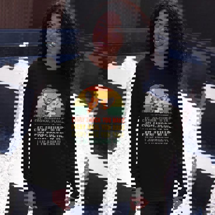 Corgi Retro Every Snack You Make Every Meal You Bake V3 Long Sleeve T ...