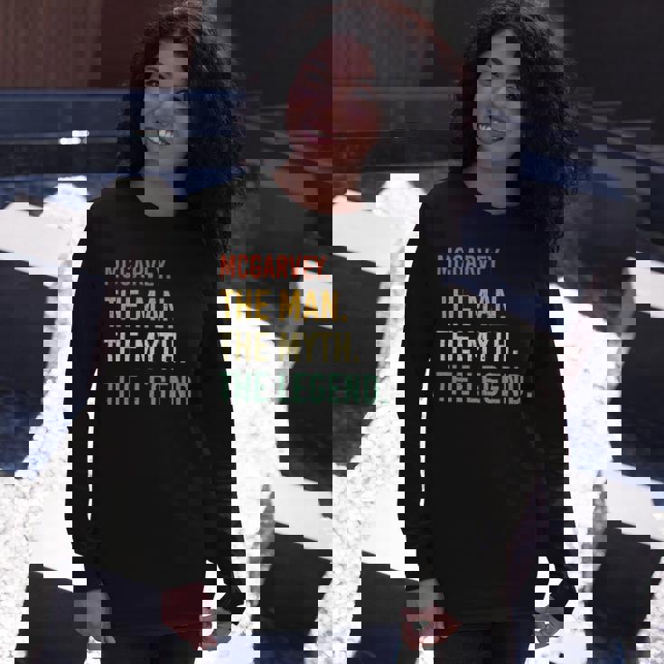 Mcgarvey Name Shirt Mcgarvey Name V2 Long Sleeve T-Shirt - Monsterry