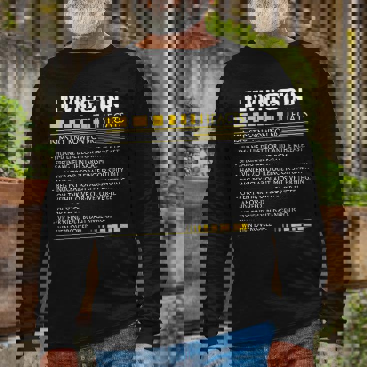 Livingston Name Livingston Facts V2 Long Sleeve T-Shirt - Seseable