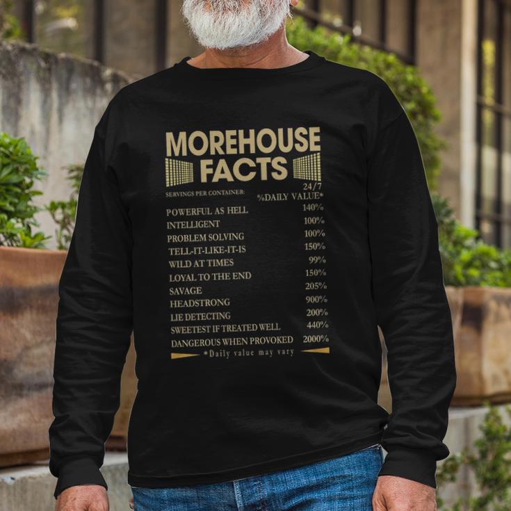 Morehouse Name Morehouse Facts Long Sleeve T-Shirt - Seseable
