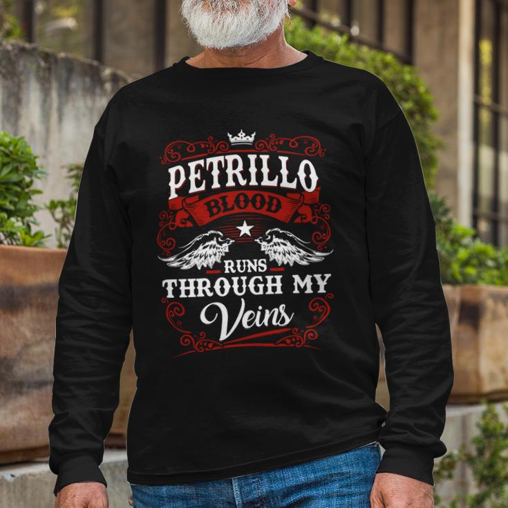 Petrillo Name Shirt Petrillo Name V2 Long Sleeve T-Shirt - Monsterry