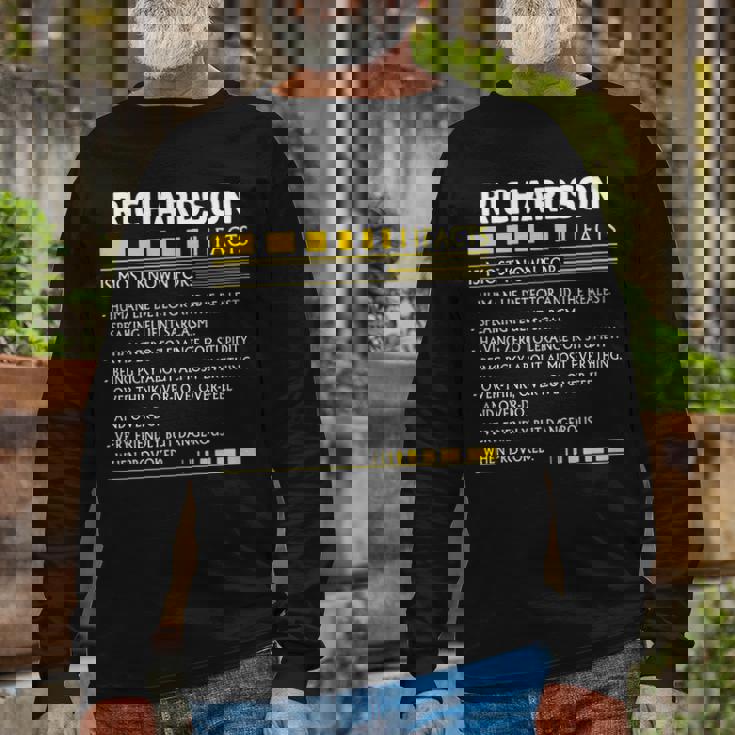 Richardson Name Richardson Facts Long Sleeve T-Shirt - Seseable