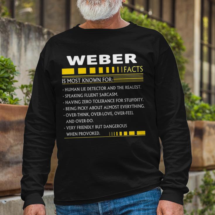 Weber Name Weber Facts Long Sleeve T-Shirt - Seseable