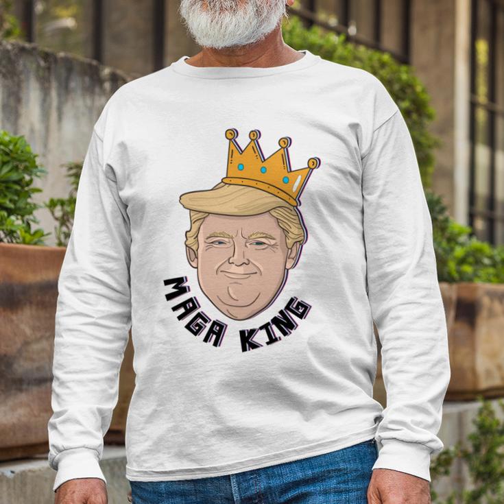 Maga King Donald Trump Meme Long Sleeve T-Shirt - Monsterry