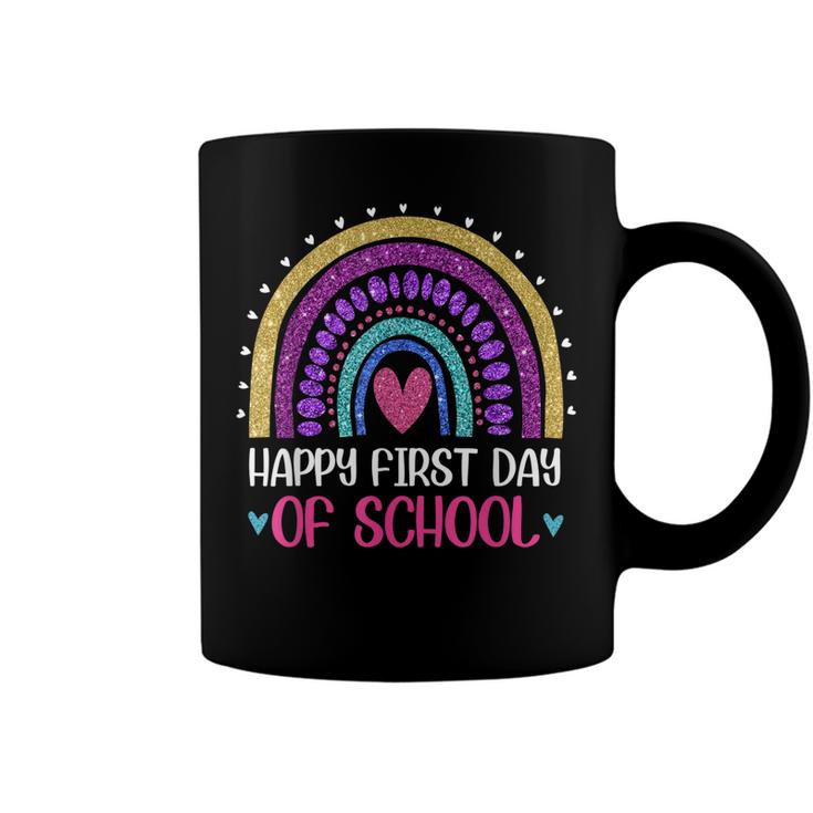 Happy First Day Of School Teacher Rainbow Back To School Coffee Mug ...