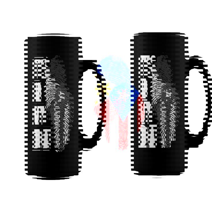 Filipino And Puerto Rican Dna Mix Flag Heritage Gift Coffee Mug | Mazezy
