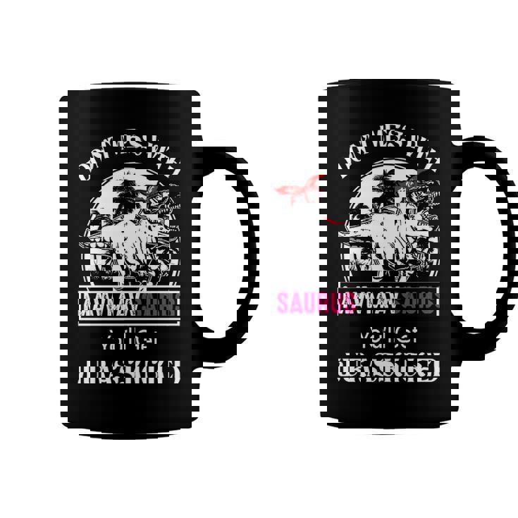 Maw Maw Grandma Gift Dont Mess With Mawmawsaurus Coffee Mug - Seseable