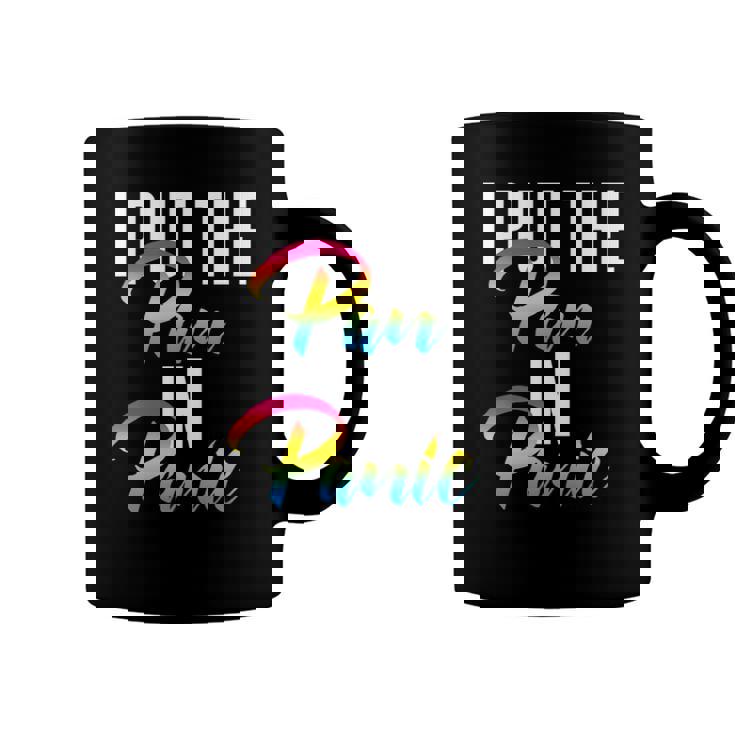 Pansexual Pride Flag Colors I Put The Pan In Panic Funny Coffee Mug ...