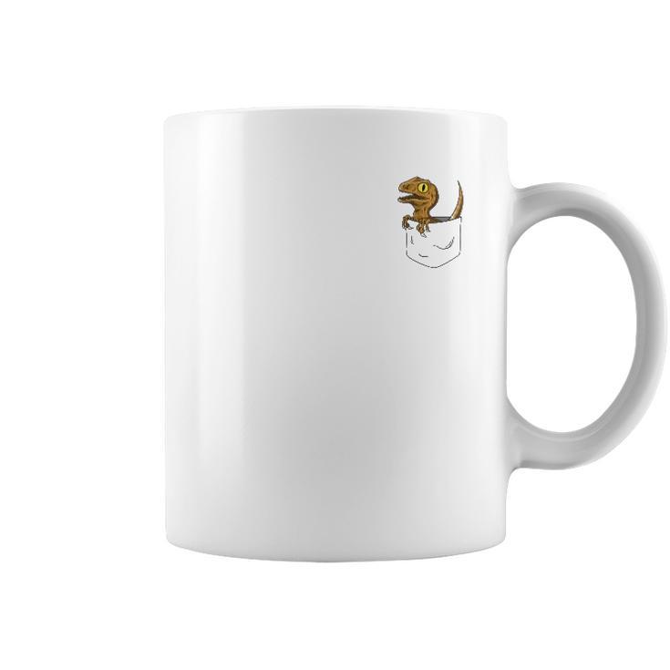 Pocket Raptor Product Velociraptor Jurassic Dinosaur Coffee Mug | Mazezy