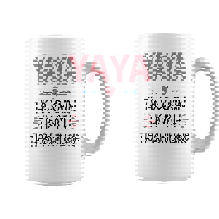 Yaya Grandma Gift Yaya The Woman The Myth The Bad Influence Coffee Mug ...