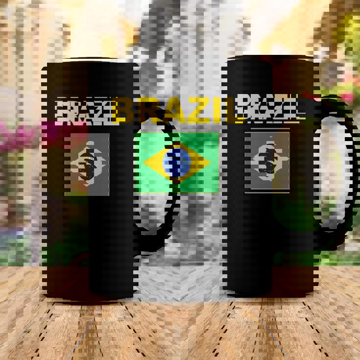 Brazil Brasil Flag Brazilian Flags Jacket Coffee Mug | Mazezy