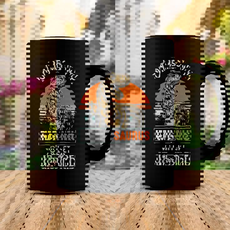 Bumpa Grandpa Gift Dont Mess With Bumpasaurus Coffee Mug - Seseable