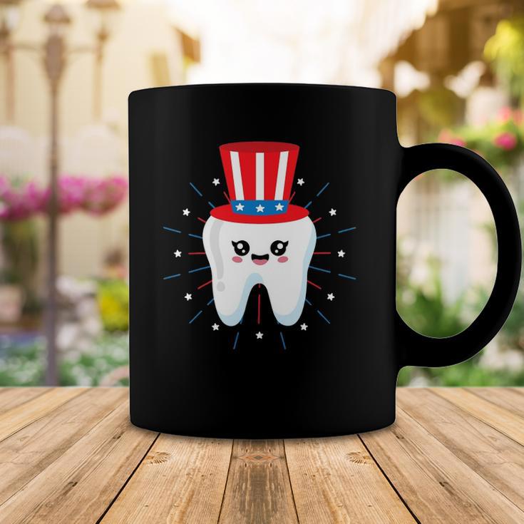 Dental Tooth Uncle Sam Hat 4Th Of July Usa Flag Dentist Gift Coffee Mug ...