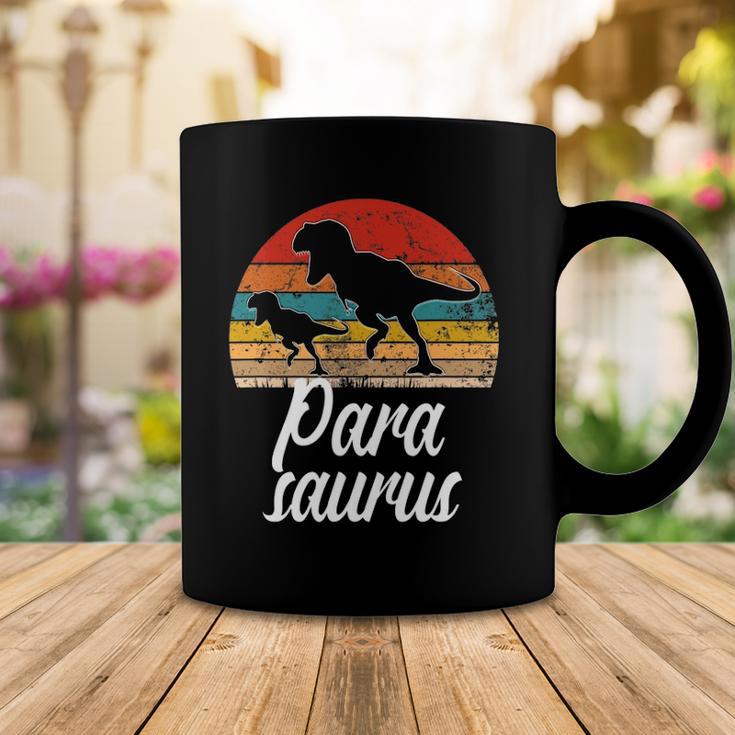 Parasaurus Paraprofessional Funny Dinosaur Vintage Coffee Mug | Mazezy