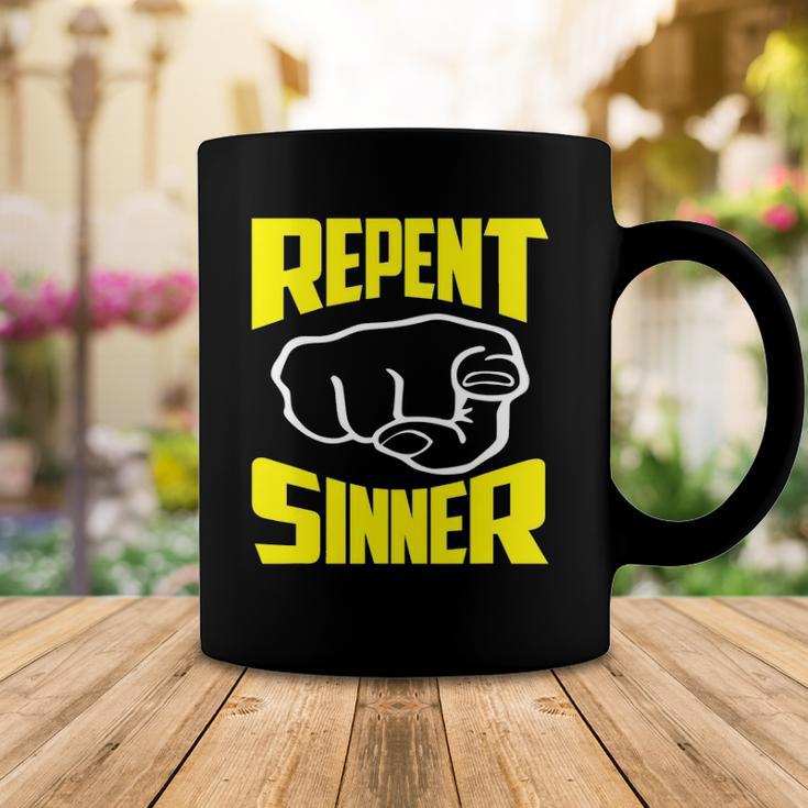 Repent Sinner Good Guy Religious Funny Coffee Mug | Mazezy