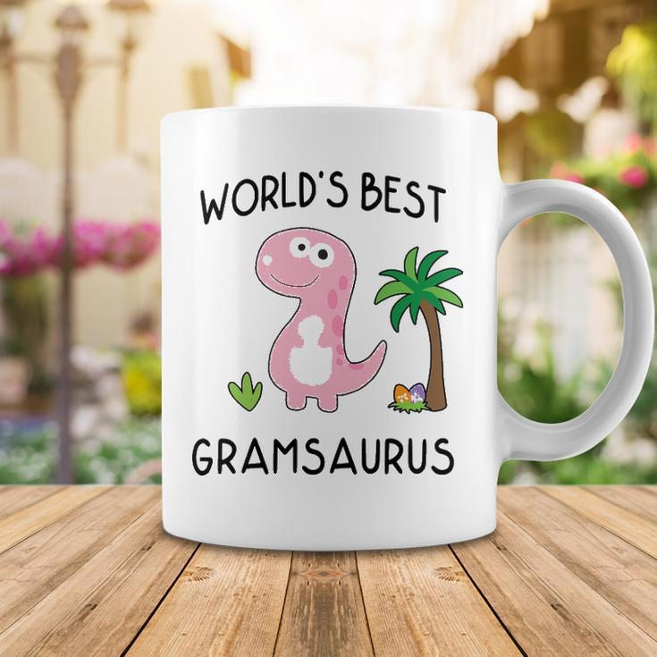 Gram Grandma Gift Worlds Best Gramsaurus Coffee Mug - Seseable