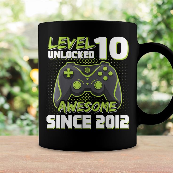 Level 10 Unlocked Awesome Since 2012 10Th Birthday Gaming V2 Coffee Mug ...