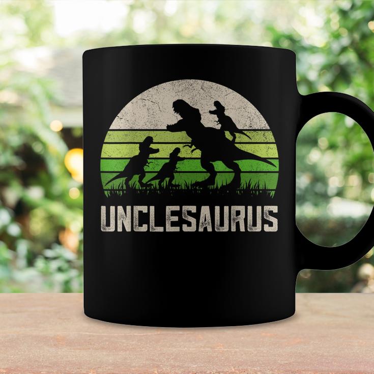 Mens T-Rex Uncle Apparel Unclesaurus 3 Kids Fathers Day Dinosaur Coffee ...