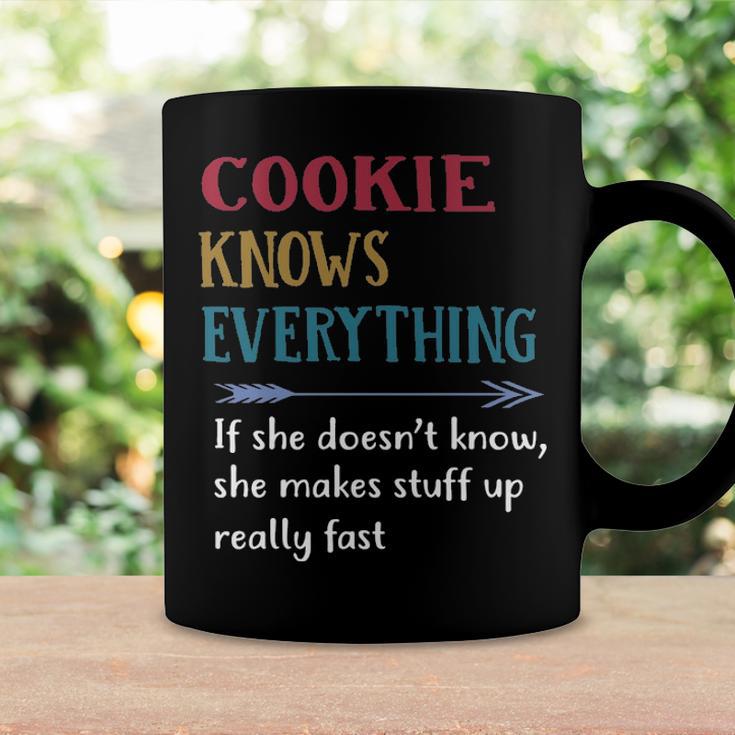 Cookie Grandma Gift Cookie Knows Everything Coffee Mug - Seseable