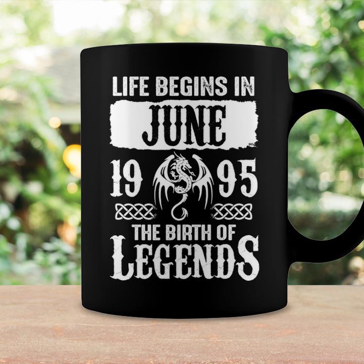 June 1995 Birthday Life Begins In June 1995 Coffee Mug - Seseable