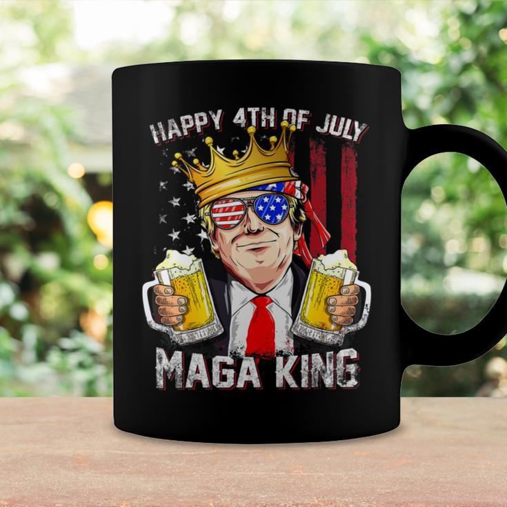 Maga King Trump Patriotic Happy 4Th Of July American Flag Coffee Mug ...