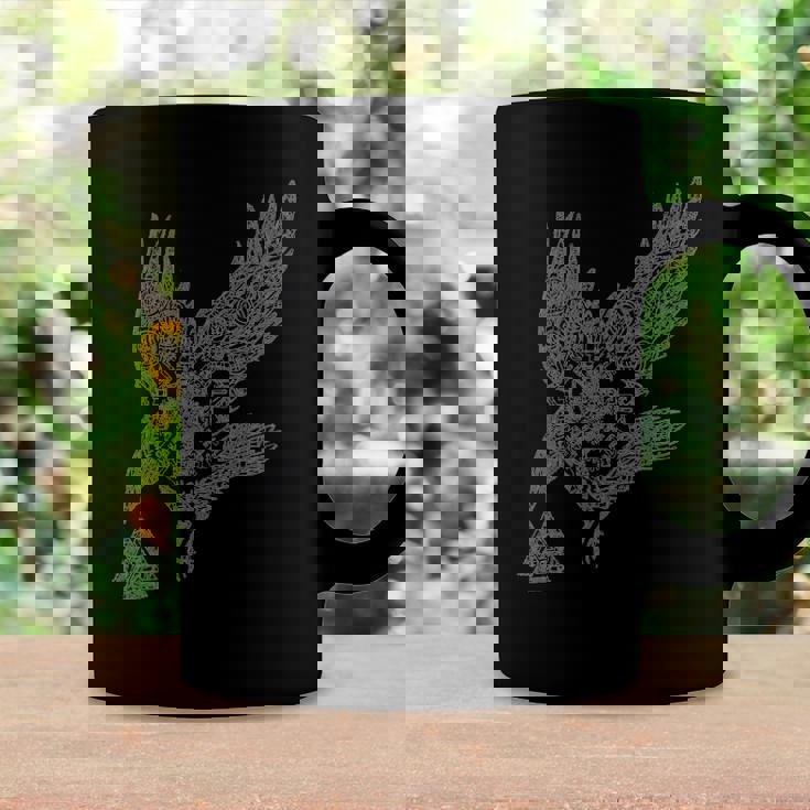 Viking Nordic Norse Mythology Raven & Runes Coffee Mug | Mazezy