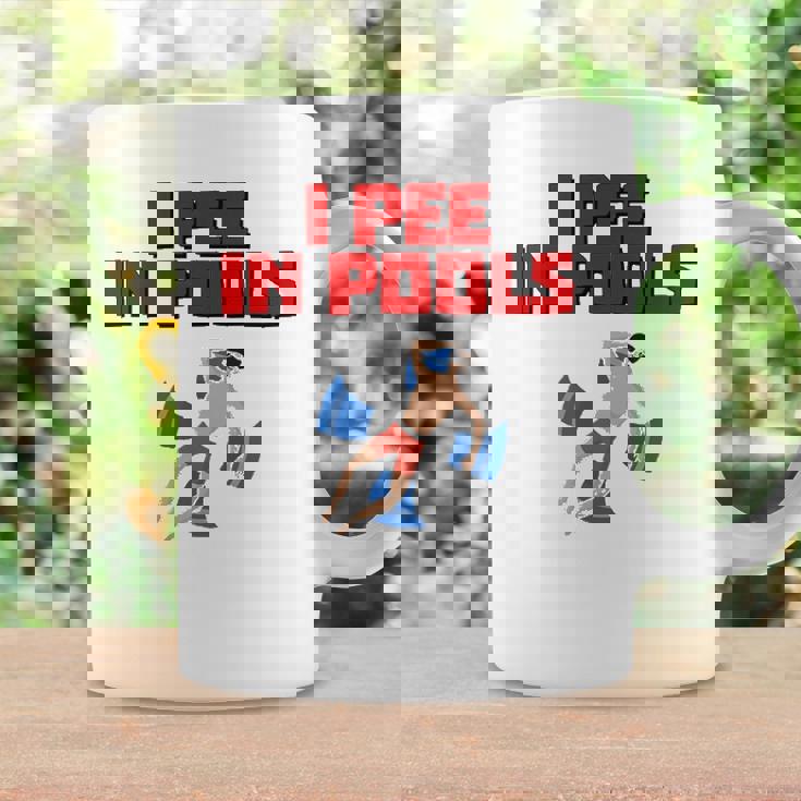 I Pee In Pools Funny Swimming Pool Peeing Prank Coffee Mug | Mazezy