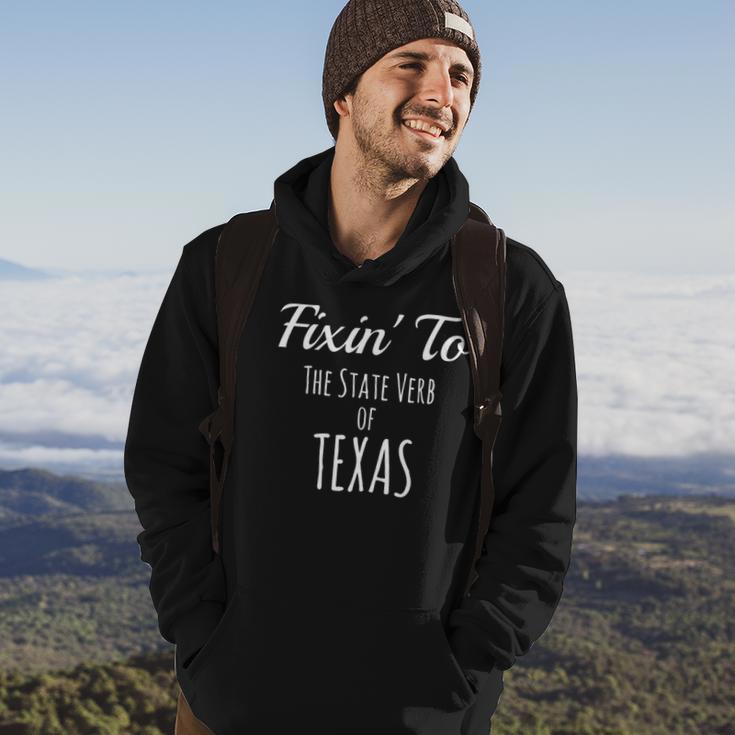 Fixin To State Verb Of Texas Lingo Hoodie | Mazezy