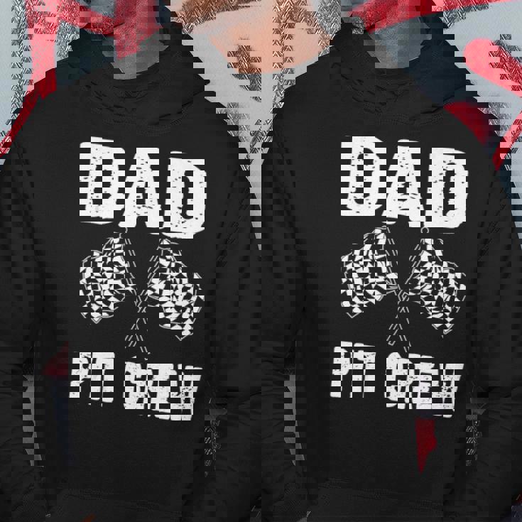 Dad Pit Crew Racing Costume Gift Funny Racer Fathers Day Hoodie | Mazezy