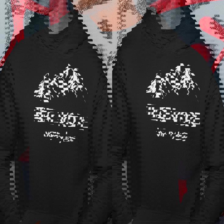 Hiking - Funny - Hike More Worry Less Hoodie | Mazezy