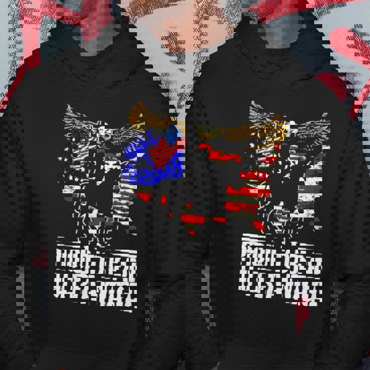 Nice Bigfoot Proud To Be An Ultra Maga Bald Eagle Us Flag Map Hoodie ...