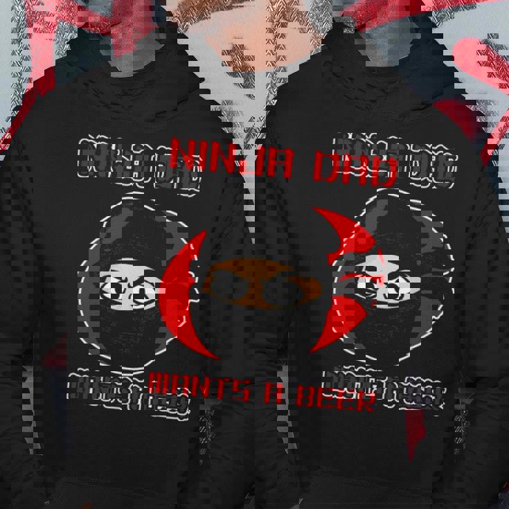 Ninja Family Design For Men - Ninja Dad Wants A Beer Hoodie | Mazezy
