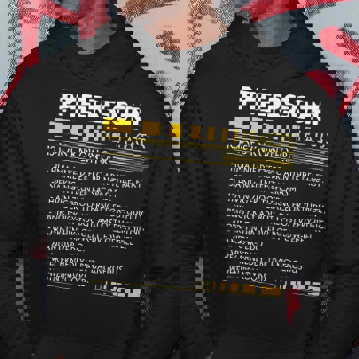 Pierson Name Gift Pierson Facts Hoodie - Seseable