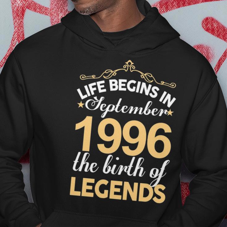 September 1996 Birthday Life Begins In September 1996 V2 Hoodie - Seseable