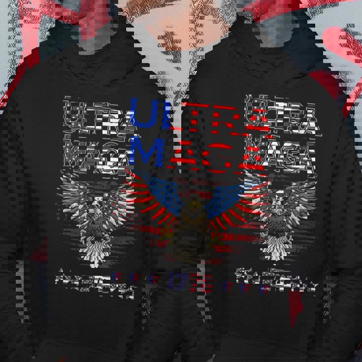 Ultra Maga Eagle 2022 Ultra Maga Tee American Flag Eagle Hoodie | Mazezy
