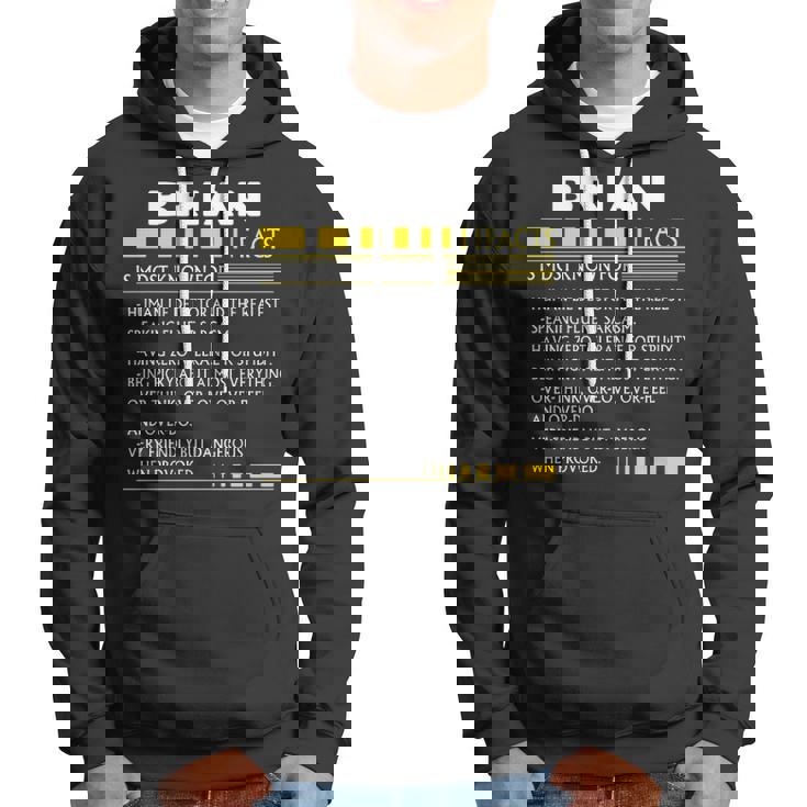 Brian Name Gift Brian Facts Hoodie - Seseable