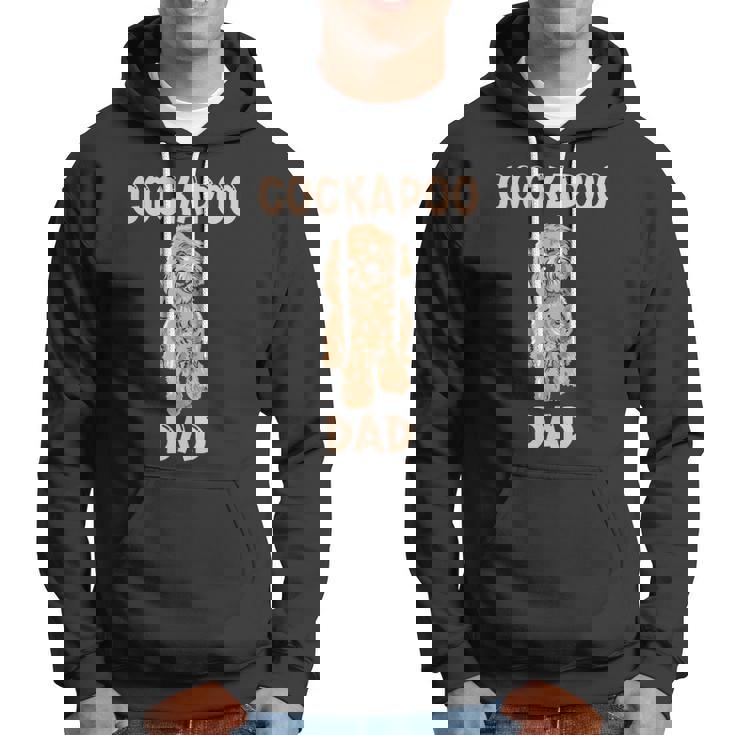 Mens Cute Cockapoo Dog Illustration Cockapoo Dad Owner Love Hoodie | Mazezy