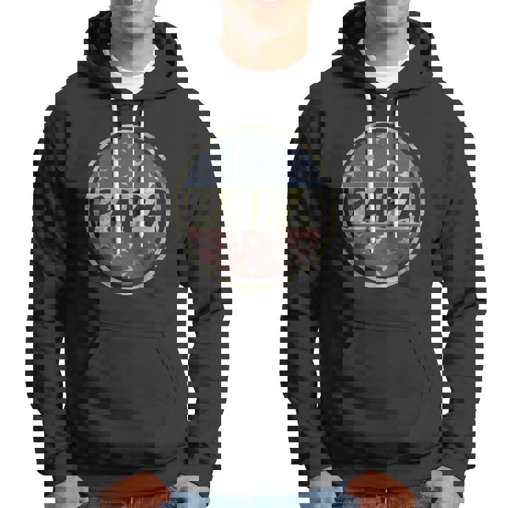 Proud Papa Fathers Day American Flag Button 4Th Of July Hoodie | Mazezy