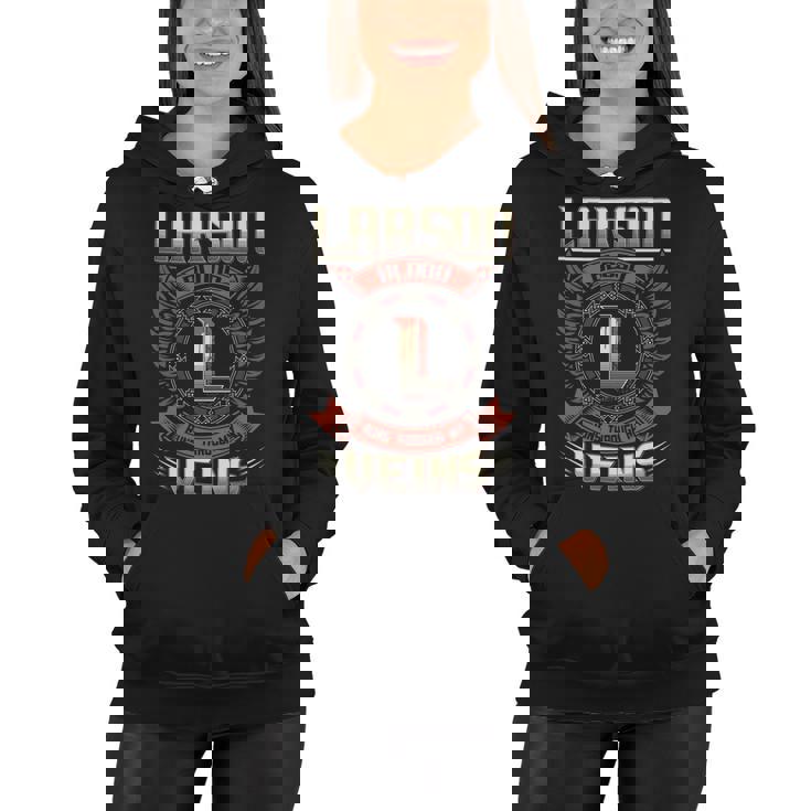 Larson Blood Run Through My Veins Name V3 Women Hoodie | Seseable