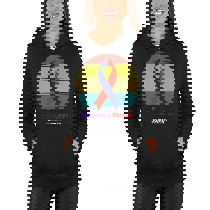 Pulmonary Fibrosis Awareness Vintage Red And Blue Ribbon Pulmonary ...