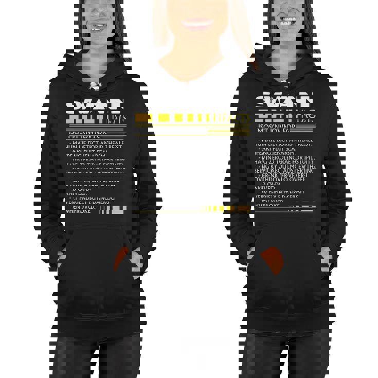Swann Name Gift Swann Facts V2 Women Hoodie - Seseable