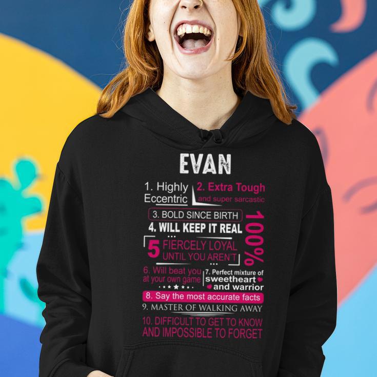 Evan Name Gift Evan Name Women Hoodie - Seseable