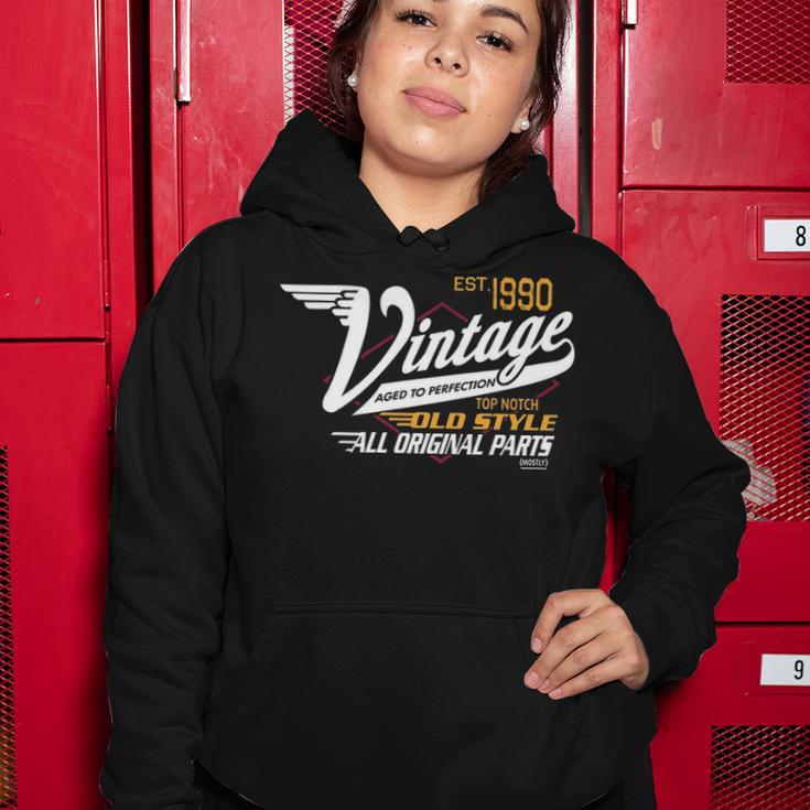 1990 Birthday Est 1990 Vintage Aged To Perfection Women Hoodie - Seseable
