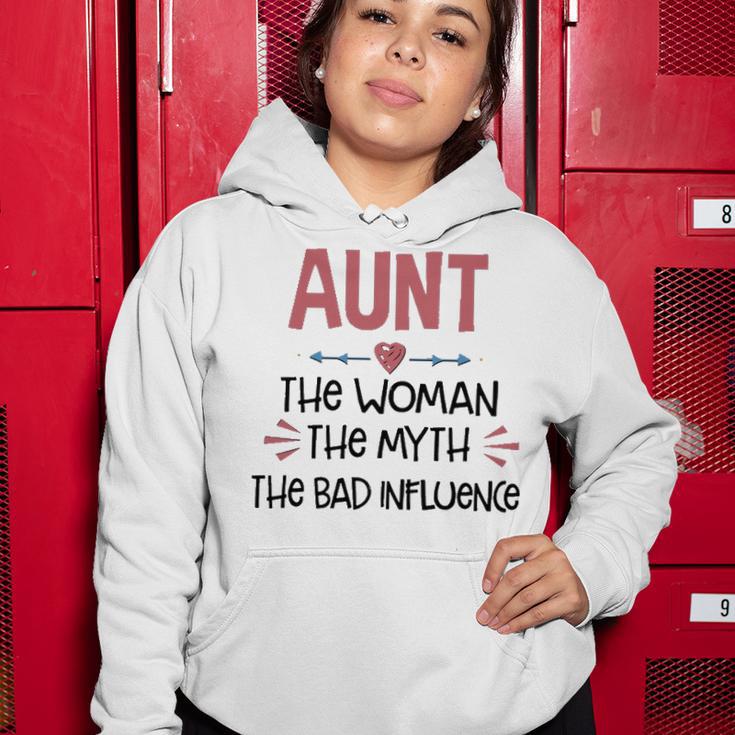 Aunt Gift Aunt The Woman The Myth The Bad Influence Women Hoodie - Seseable