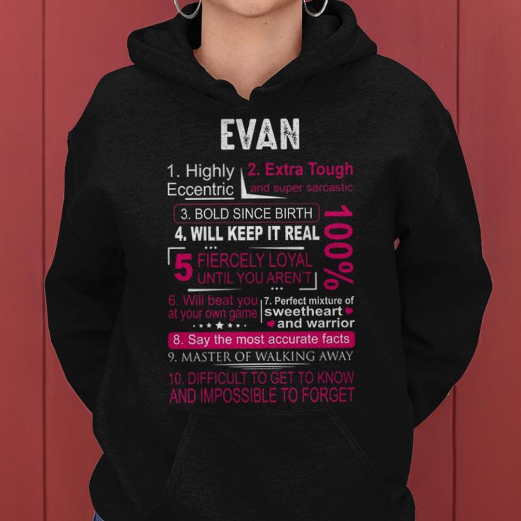 Evan Name Gift Evan Name Women Hoodie - Seseable